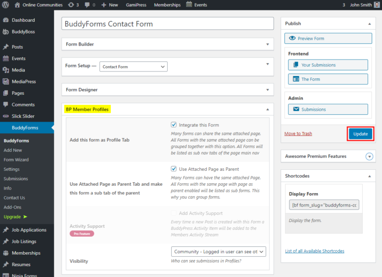 BuddyForms Members - Knowledge Base | BuddyBoss Resources
