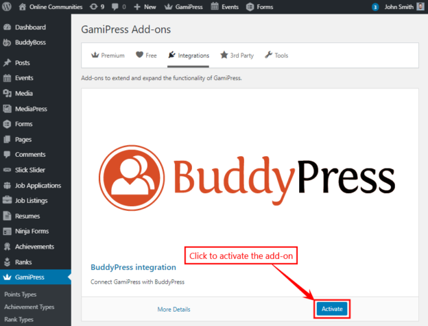 GamiPress + BuddyPress Integration - Knowledge Base | BuddyBoss Resources