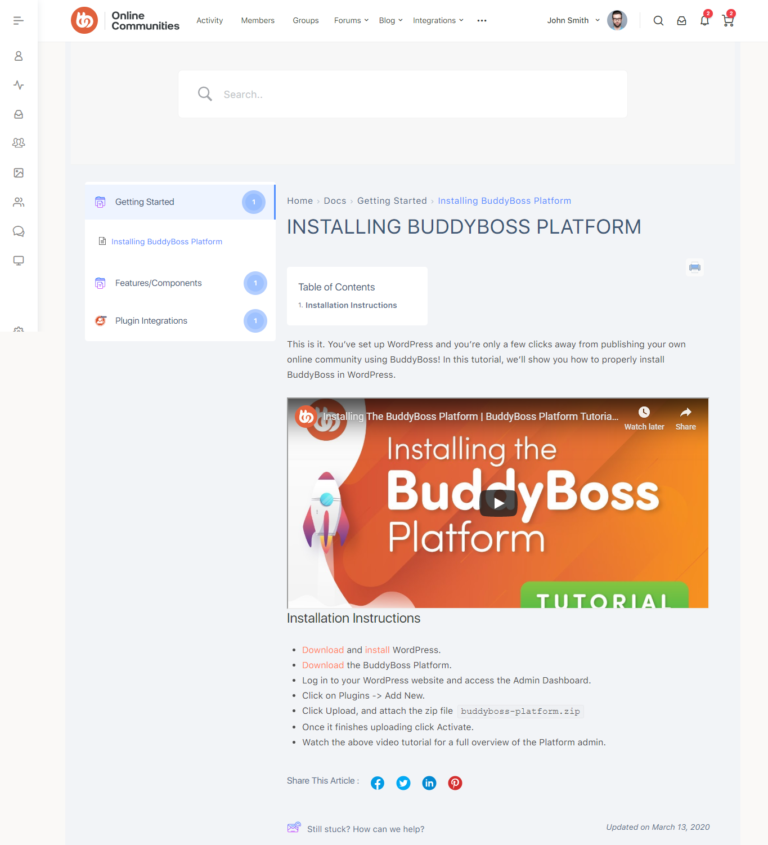 BetterDocs - Knowledge Base | BuddyBoss Resources