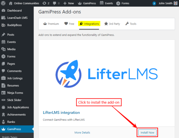 GamiPress + LifterLMS Integration - Knowledge Base | BuddyBoss Resources