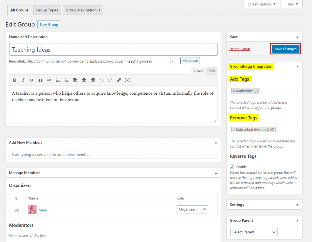 Groundhogg - BuddyBoss Integration - Knowledge Base | BuddyBoss Resources