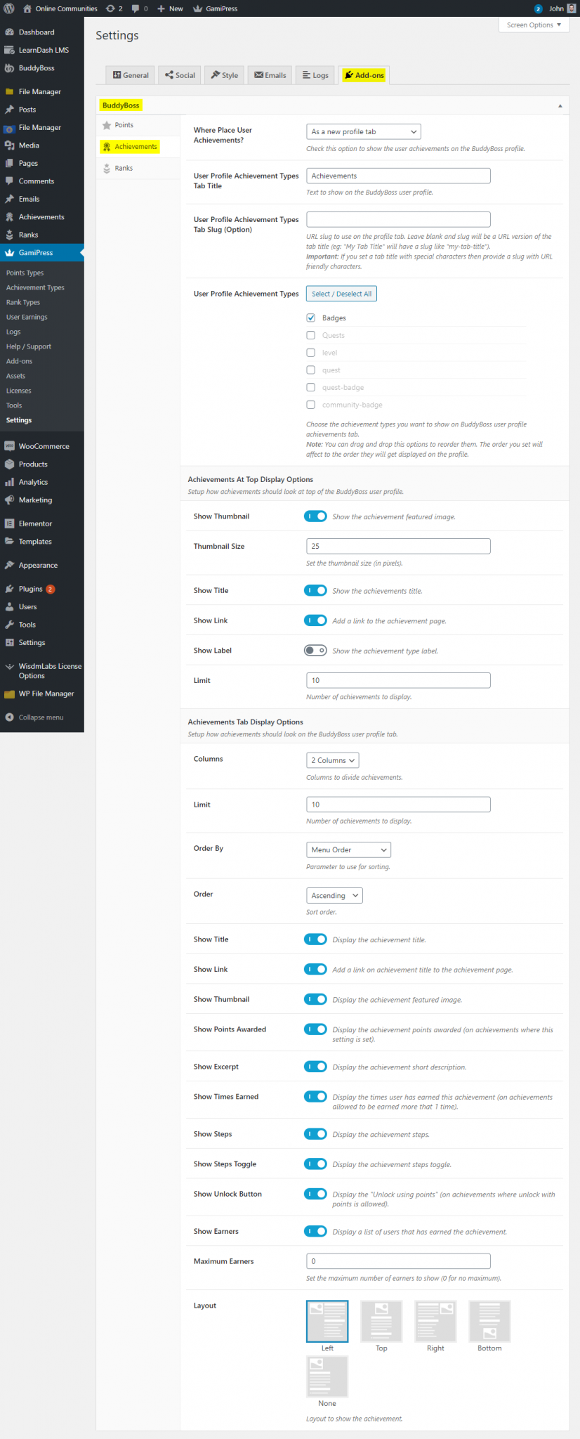GamiPress + BuddyBoss Integration Setup - Knowledge Base | BuddyBoss ...