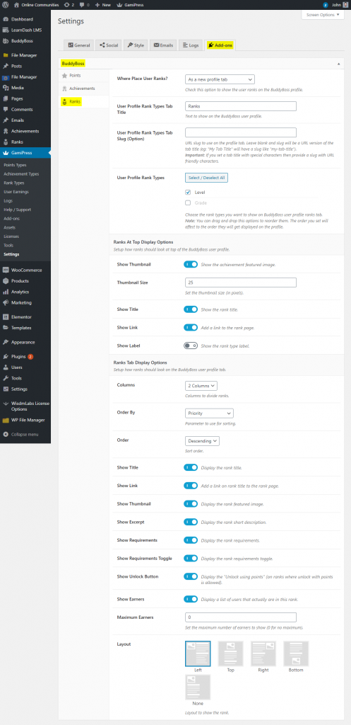 GamiPress + BuddyBoss Integration Setup - Knowledge Base | BuddyBoss Resources