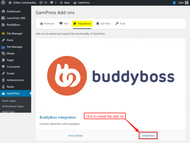 GamiPress + BuddyBoss Integration - Knowledge Base | BuddyBoss Resources
