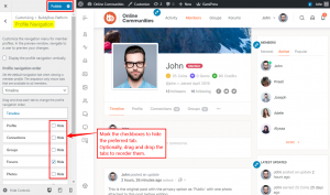 Profile Navigation - Knowledge Base | BuddyBoss Resources