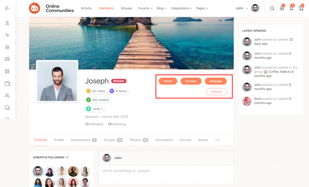 Profile Action Buttons - Knowledge Base | BuddyBoss Resources