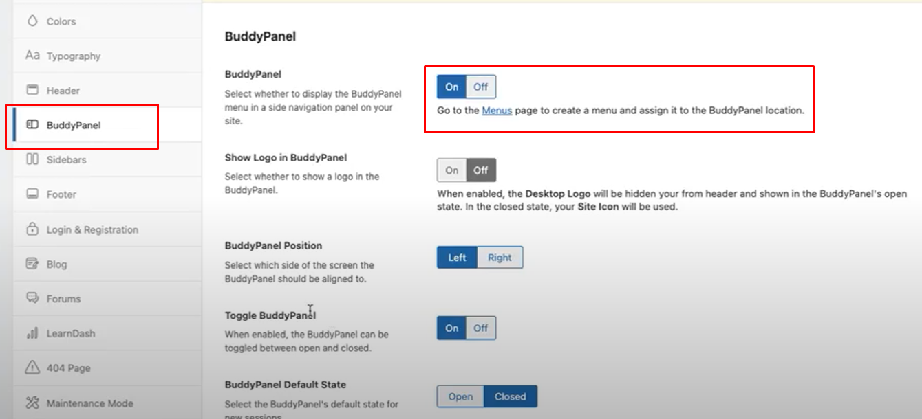 Managing the widget sidebar menu - Knowledge Base | BuddyBoss Resources
