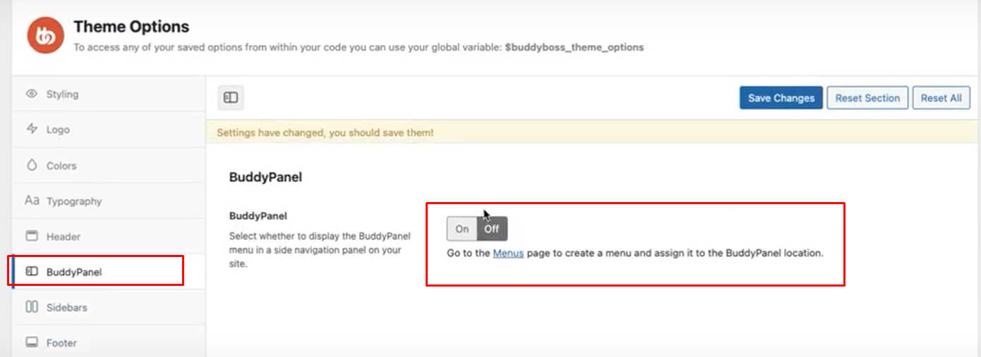 Managing the widget sidebar menu - Knowledge Base | BuddyBoss Resources