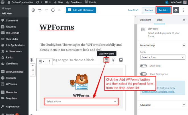 WPForms | BuddyBoss