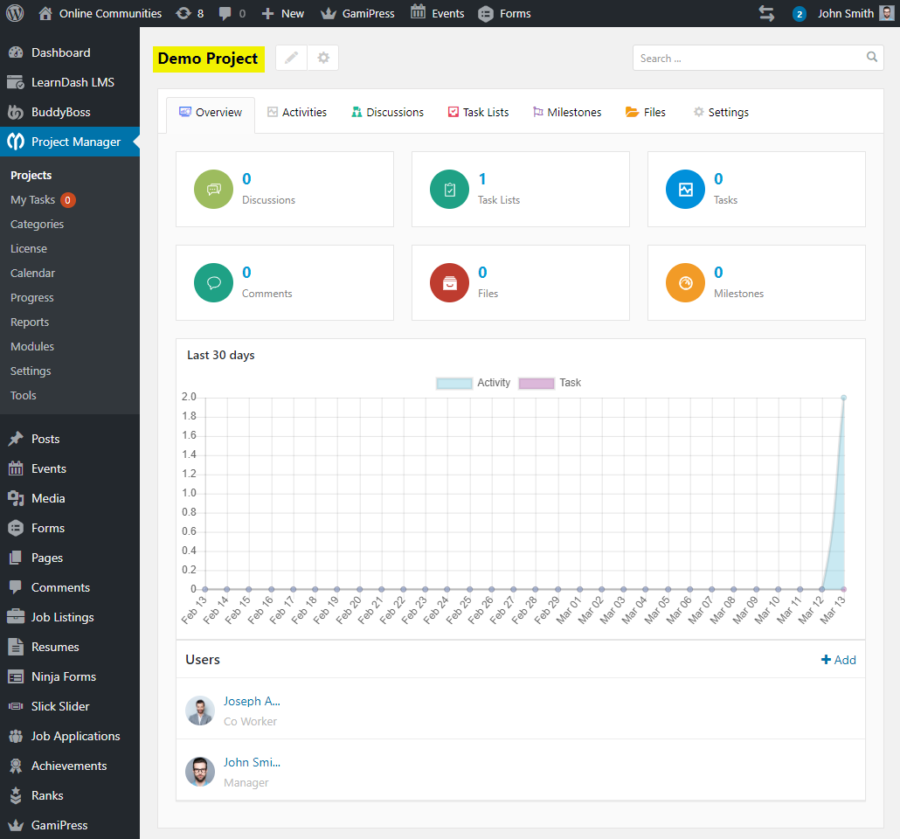 WP Project Manager | BuddyBoss