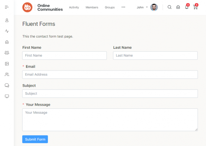 WP Fluent Forms | BuddyBoss