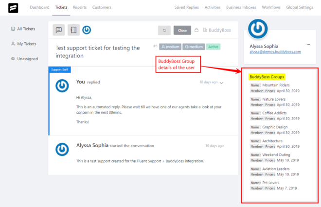Fluent Support | BuddyBoss