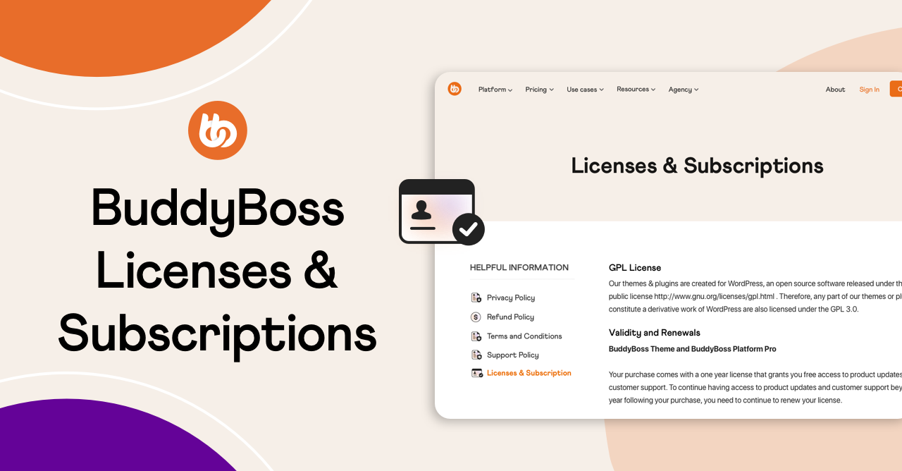 Licenses & Subscriptions | BuddyBoss