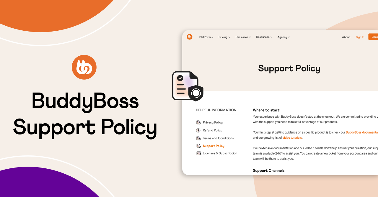 Support Policy | BuddyBoss